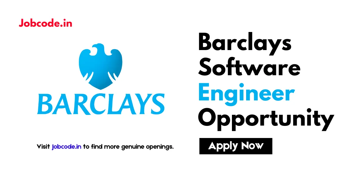 Software Engineer Job in Pune at Barclays – Apply Now - Jobcode