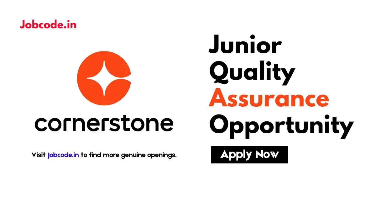 Start Your Career as a Junior Engineer – QA Intern at Cornerstone - Jobcode